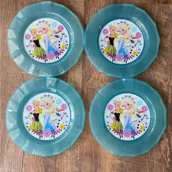 Disney | Dining | The Disney Store Frozen Glitter Anna Elsa Plastic ...